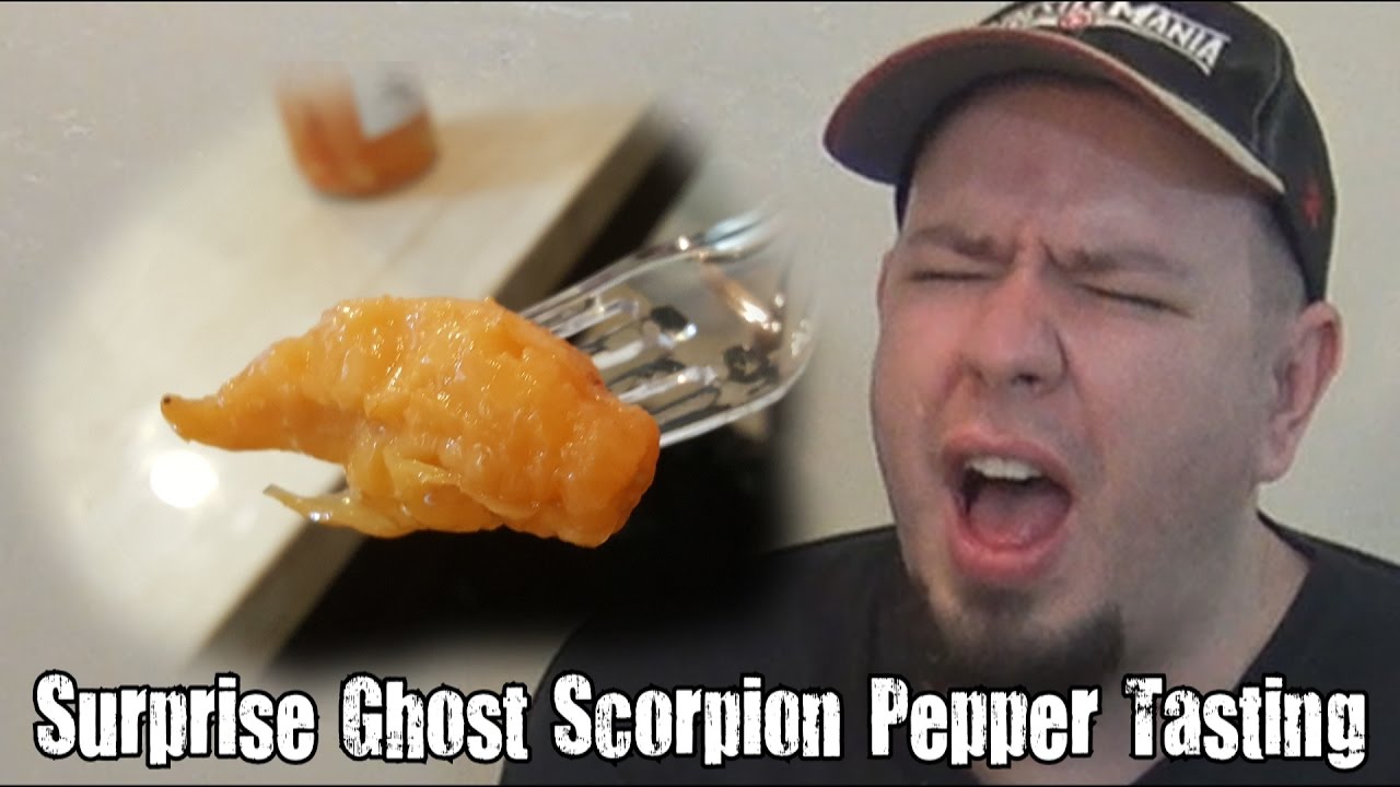 Surprise Ghost Scorpion Pepper Tasting - YouTube