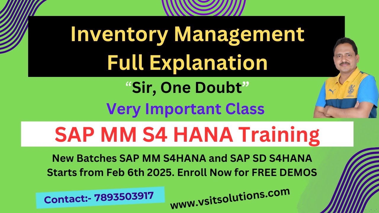 SAP MM S4 HANA Training | Inventory Management Full explanation | SAP ...
