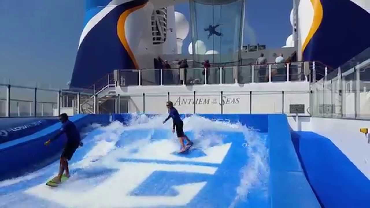 Anthem of the Seas FlowRider and RipCord by iFly - YouTube