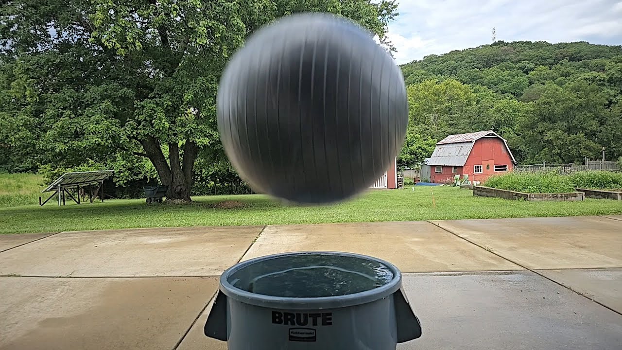 Slow Motion Big Ball Drop / Splash - YouTube