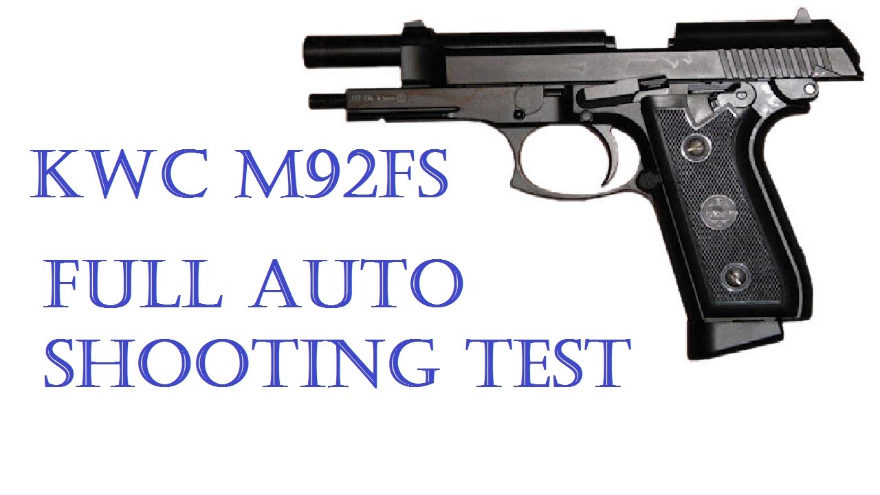 KWC full auto M92 fs co2 bb pistol shooting test! - YouTube