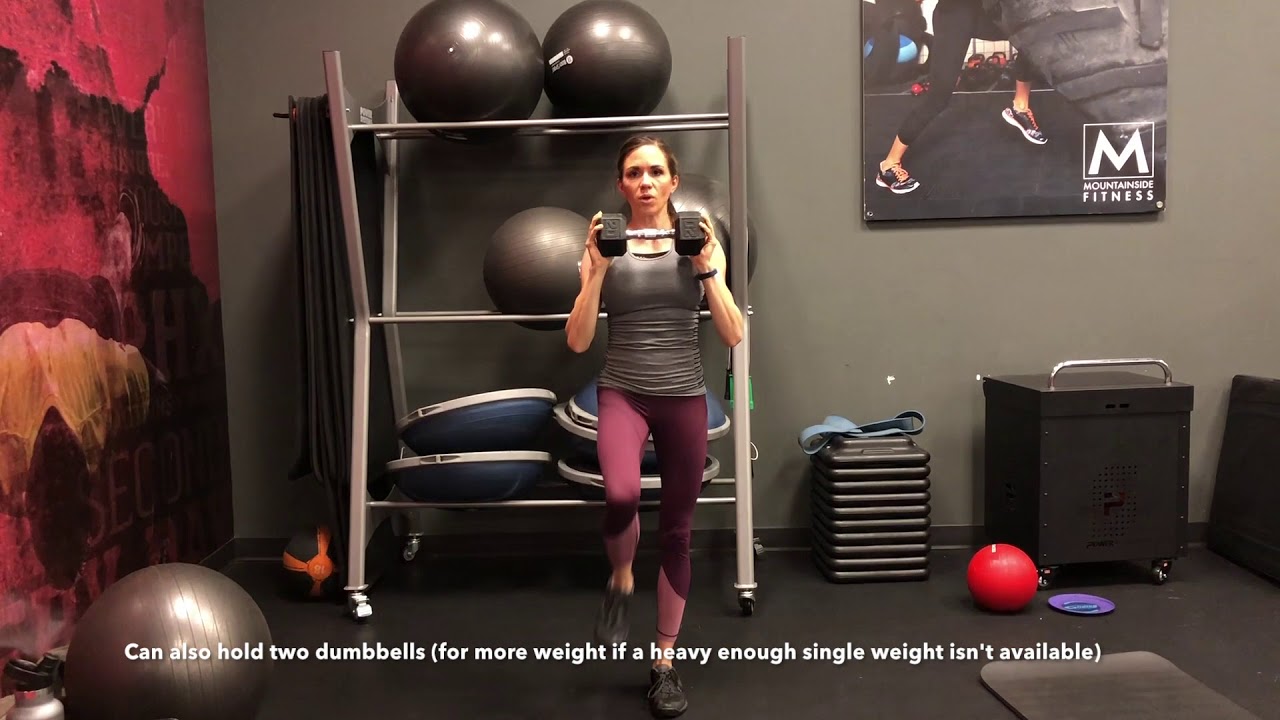 Knee up DB overhead press - YouTube