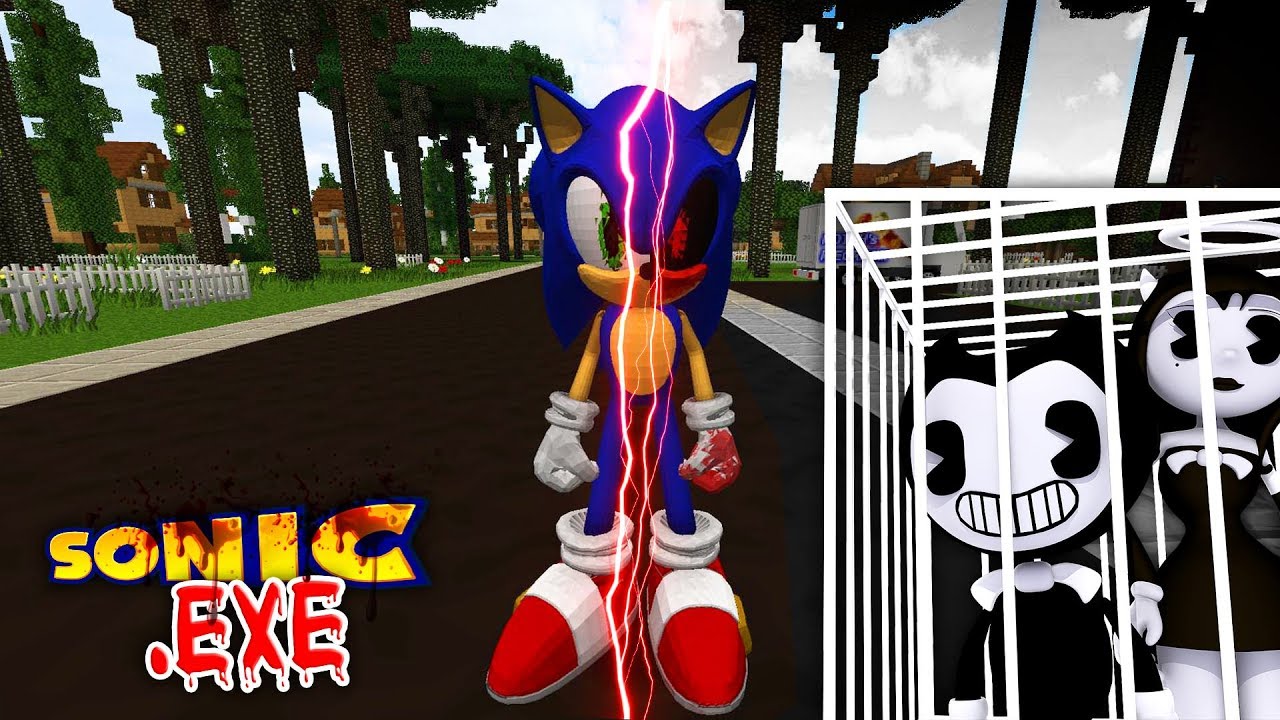 Minecraft - SONIC.EXE THREATENS TO KILL AT BENDY AND THE INK MACHINES ...