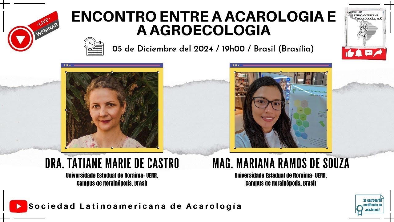 Encontro entre a Acarología e a Agroecologia - YouTube