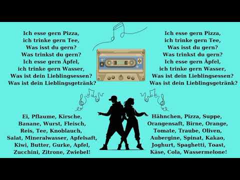 🎵 Was isst du gern? | Almanca Yiyecek & İçecekler Şarkısı | Essen und Trinken Lied 🇩🇪