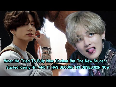 Topkook oneshot| when he tried to bully new student but the new student got obsessed by kissing him