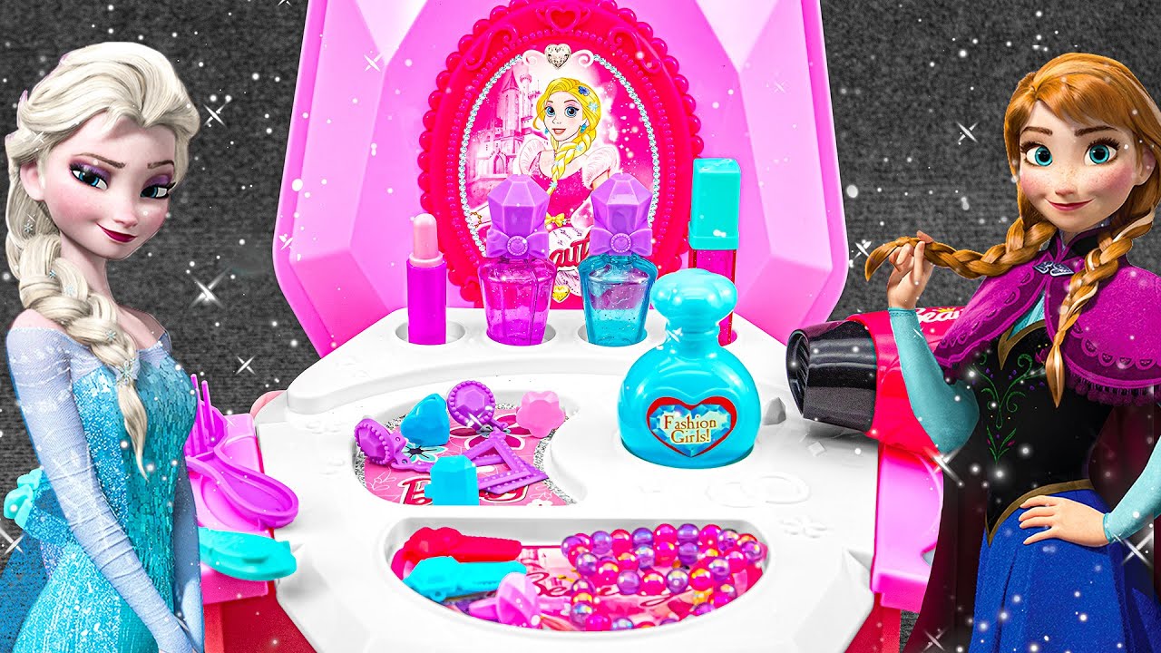 Unboxing & Review Frozen Elsa Makeup Set, Disney Toys Collection | ASMR ...