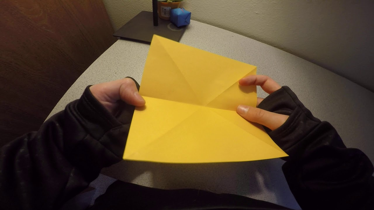 origami pyramid - YouTube