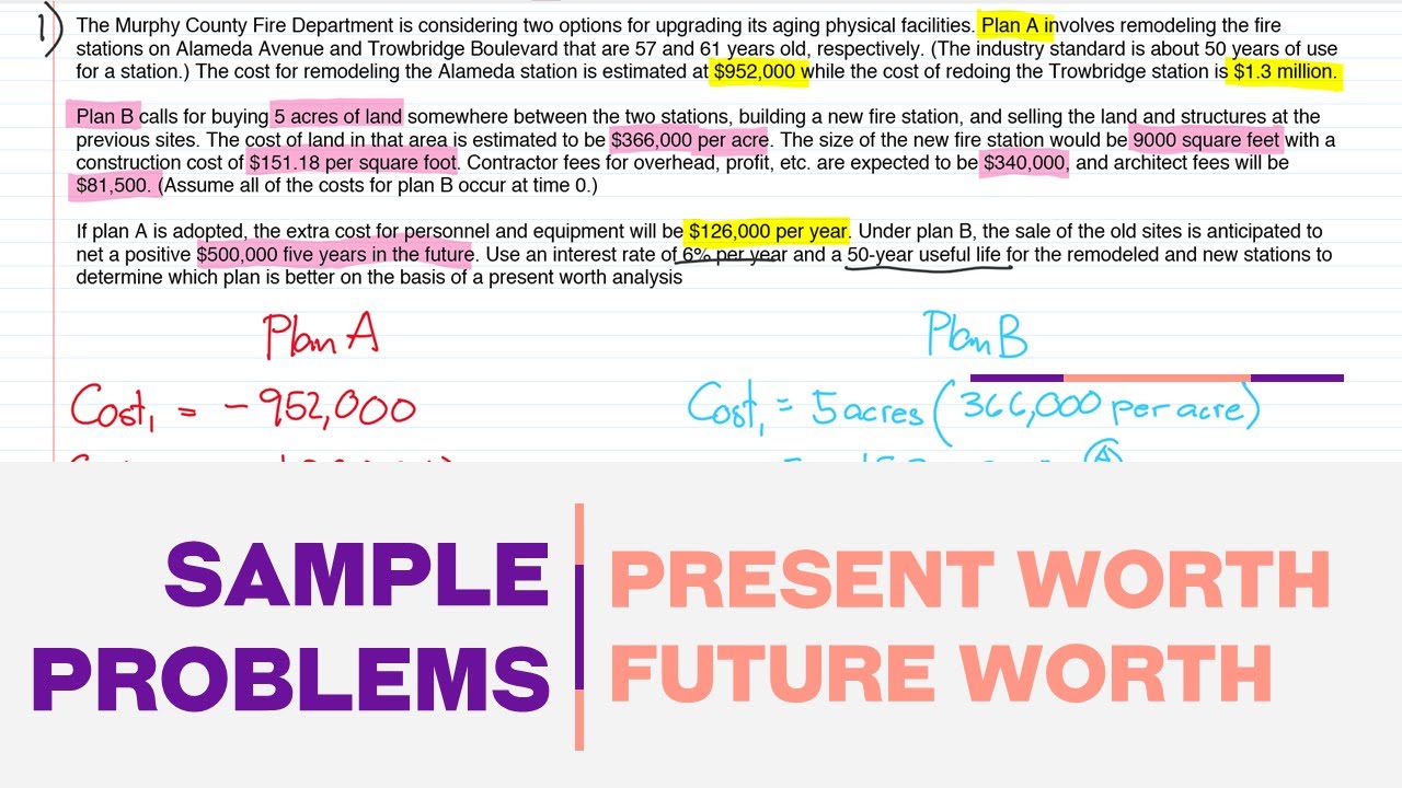 Present and Future Worth Analysis SAMPLE PROBLEMS | Engineering Economics | Tagalog - YouTube