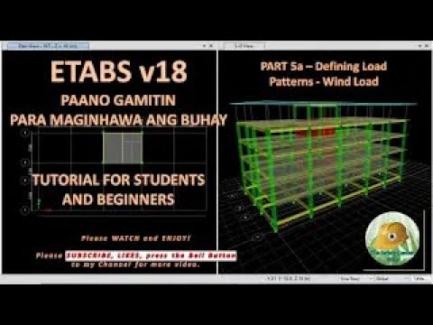 Part 5a - Defining Super Dead Load and Wind Load Patterns v18 #construction #etabs # ...
