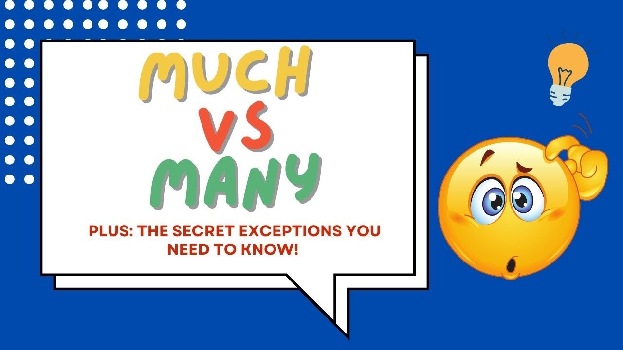 Much vs Many – PLUS The Secret Exceptions You Need to Know! - YouTube