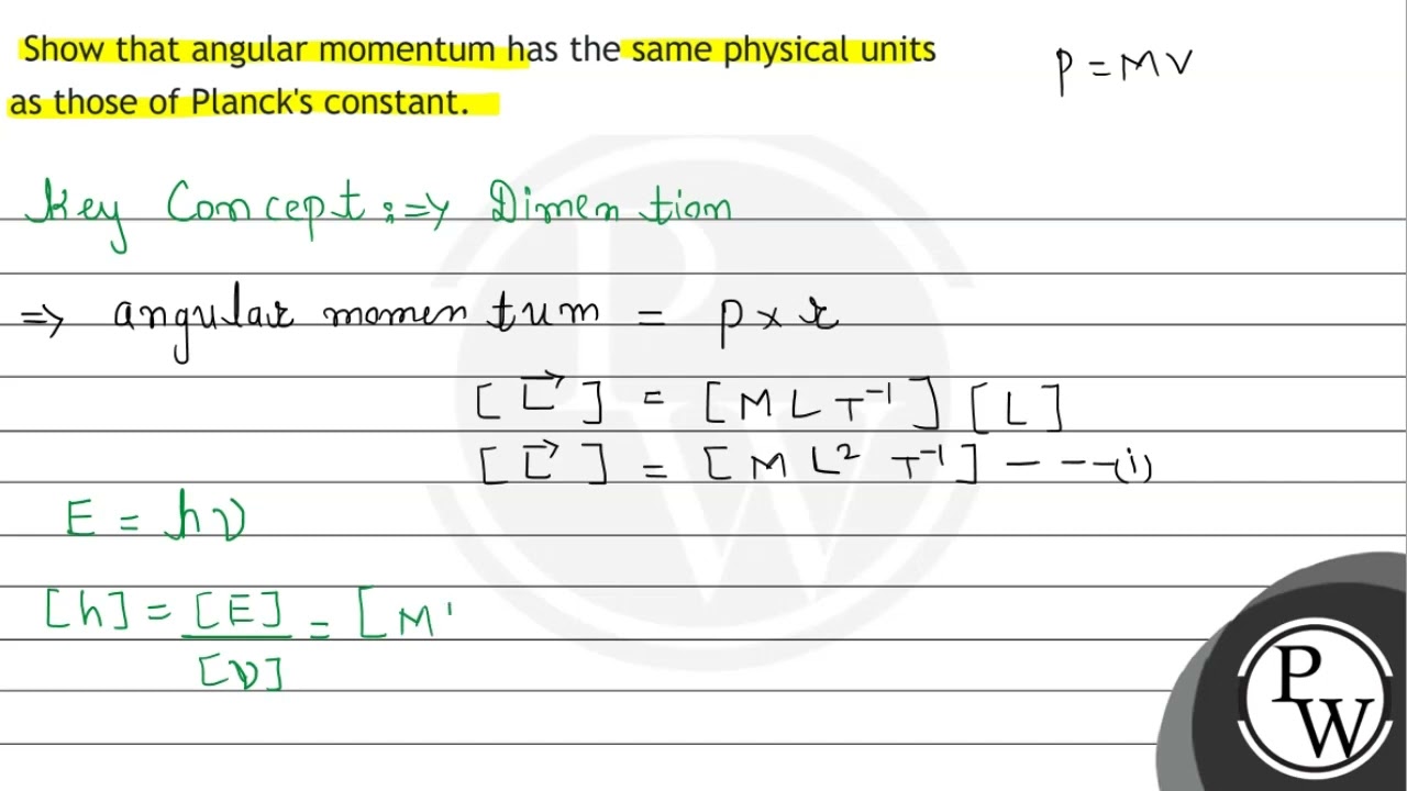 Angular Momentum Units