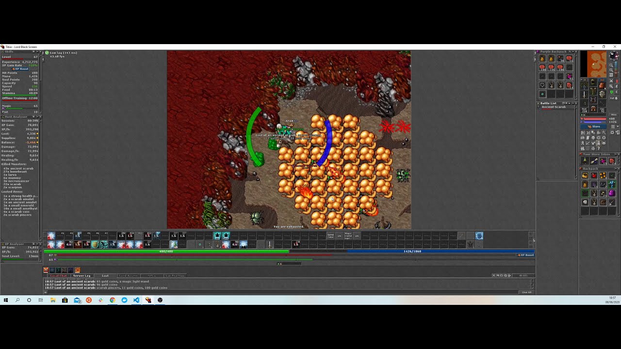 Tibia - Mother of Scarab Level 67 - 450k/h floor -1 - YouTube