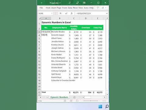 2 Creative Ways to Create Dynamic Numbered Lists in Excel - YouTube