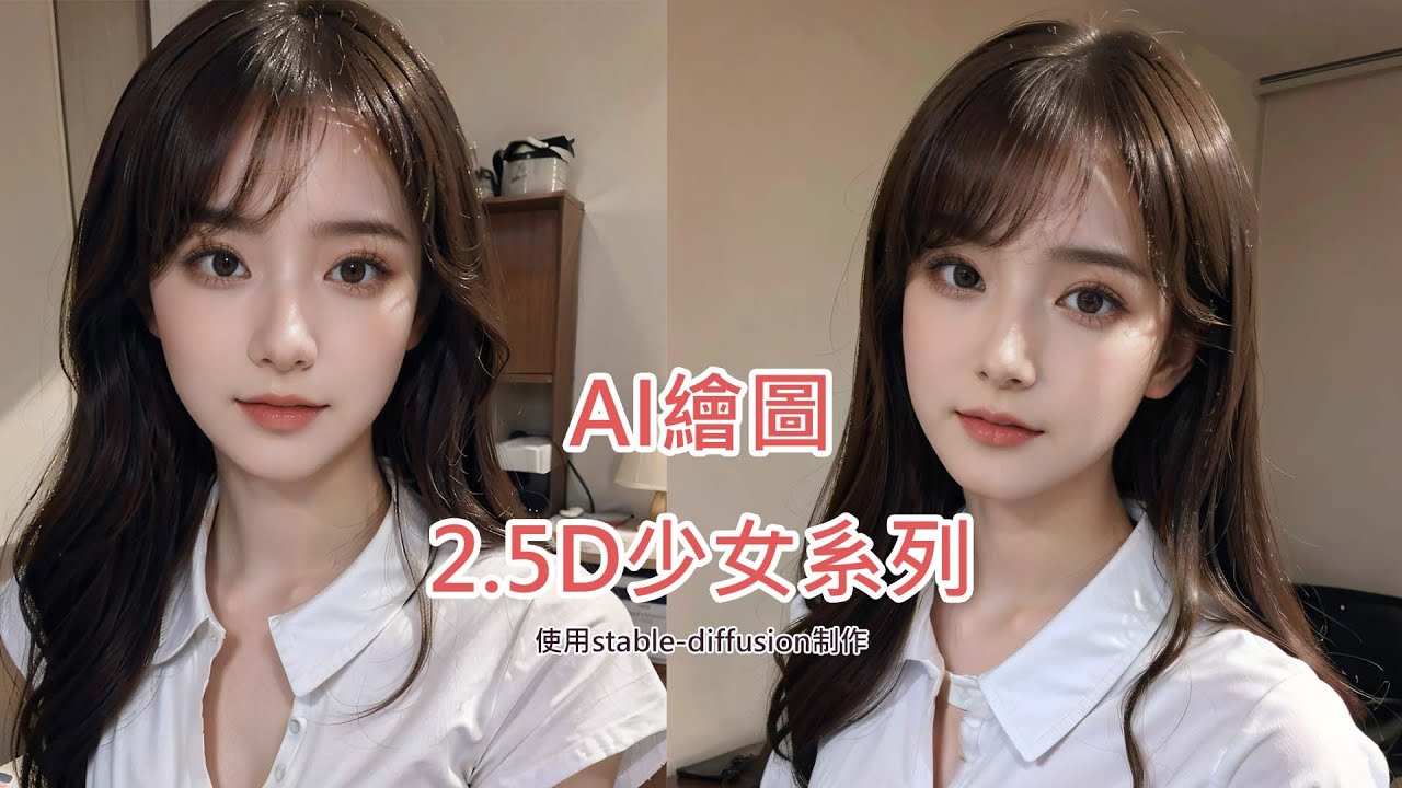 AI繪畫Stable Diffusion,2 5D少女系列四 - YouTube