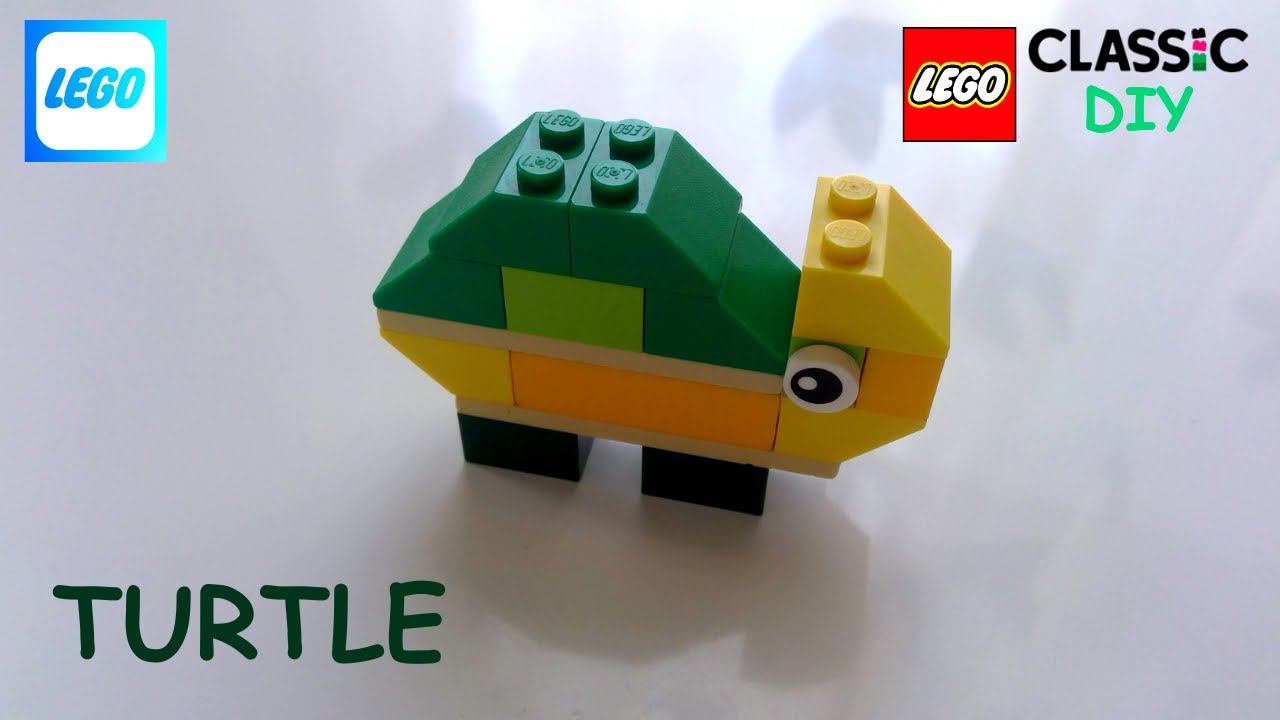 Lego Classic DIY Turtle Building Instructions 103 - YouTube