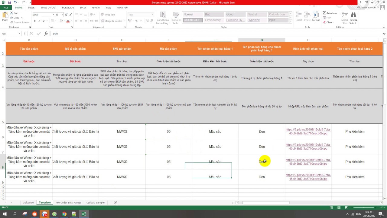 Hướng Dẫn Đăng Shopee Bằng File Excel - YouTube