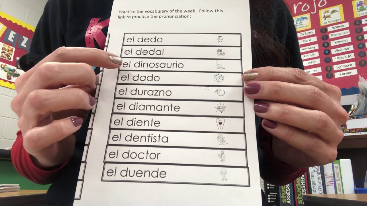 Vocabulario de la letra D - YouTube