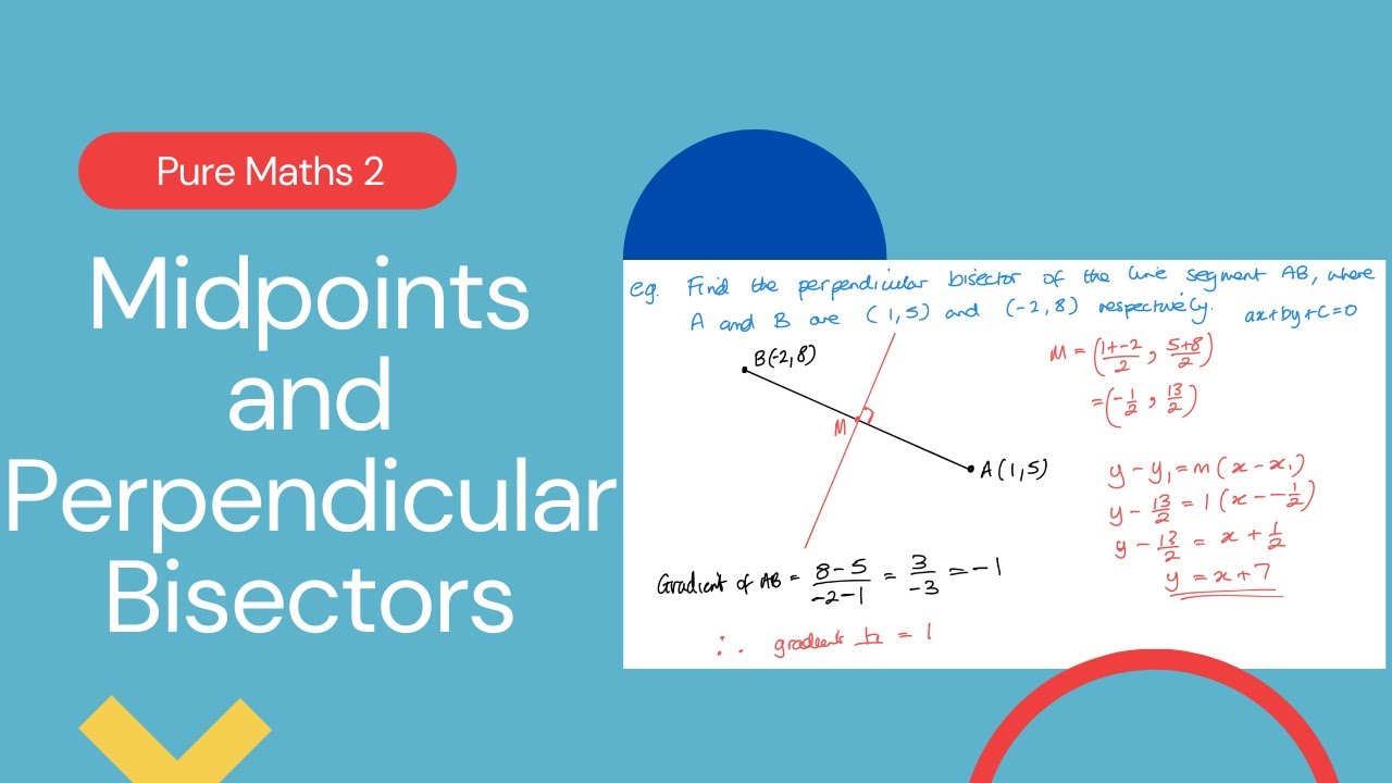 Midpoints and perpendicular bisectors (Edexcel IAL P2 2.1) - YouTube