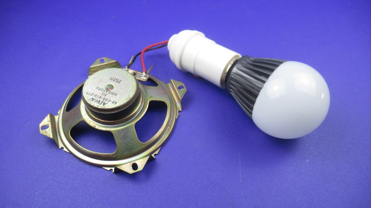 220V Light bulbs Experiments Using Magnets Speaker, Self Running DC ...