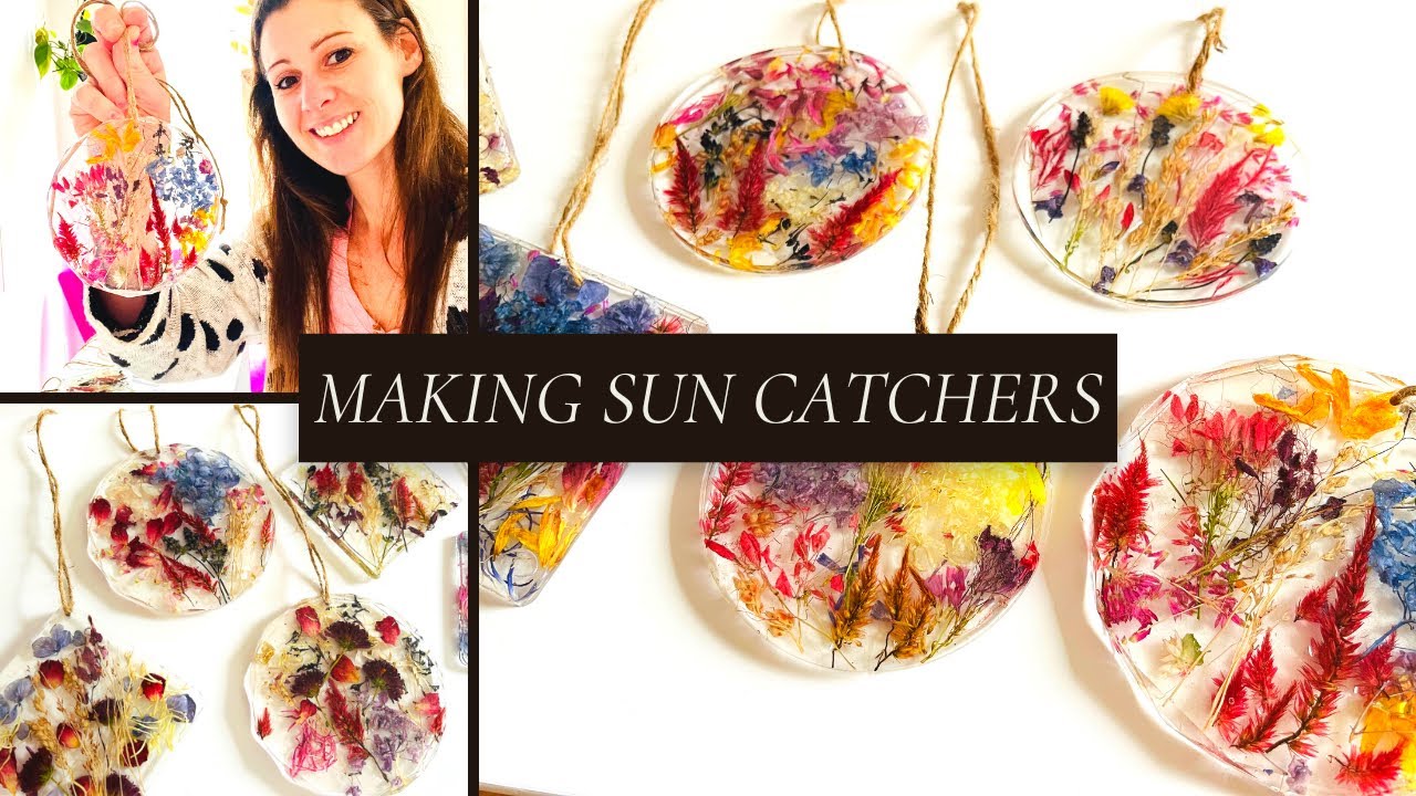 How to make pressed flower suncatchers #resin #garden - YouTube