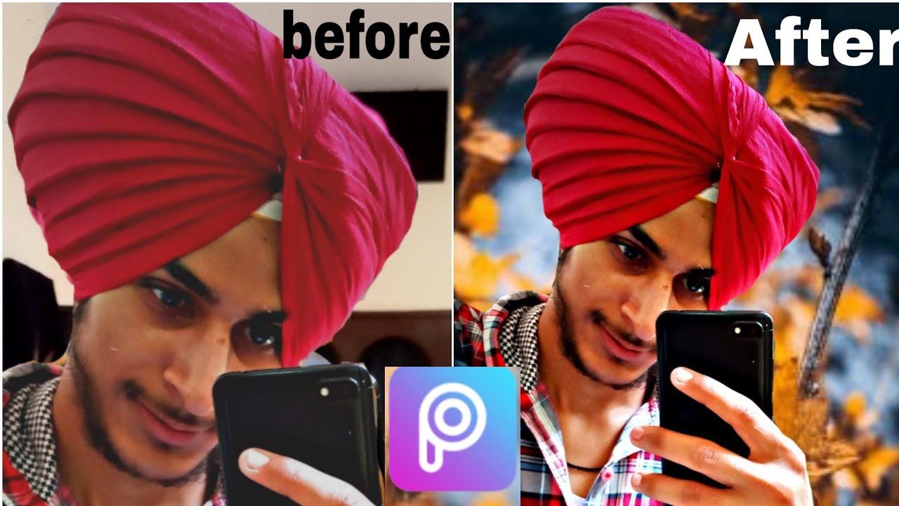 Picsart photo editing/with back ground editing very simple and easy ...
