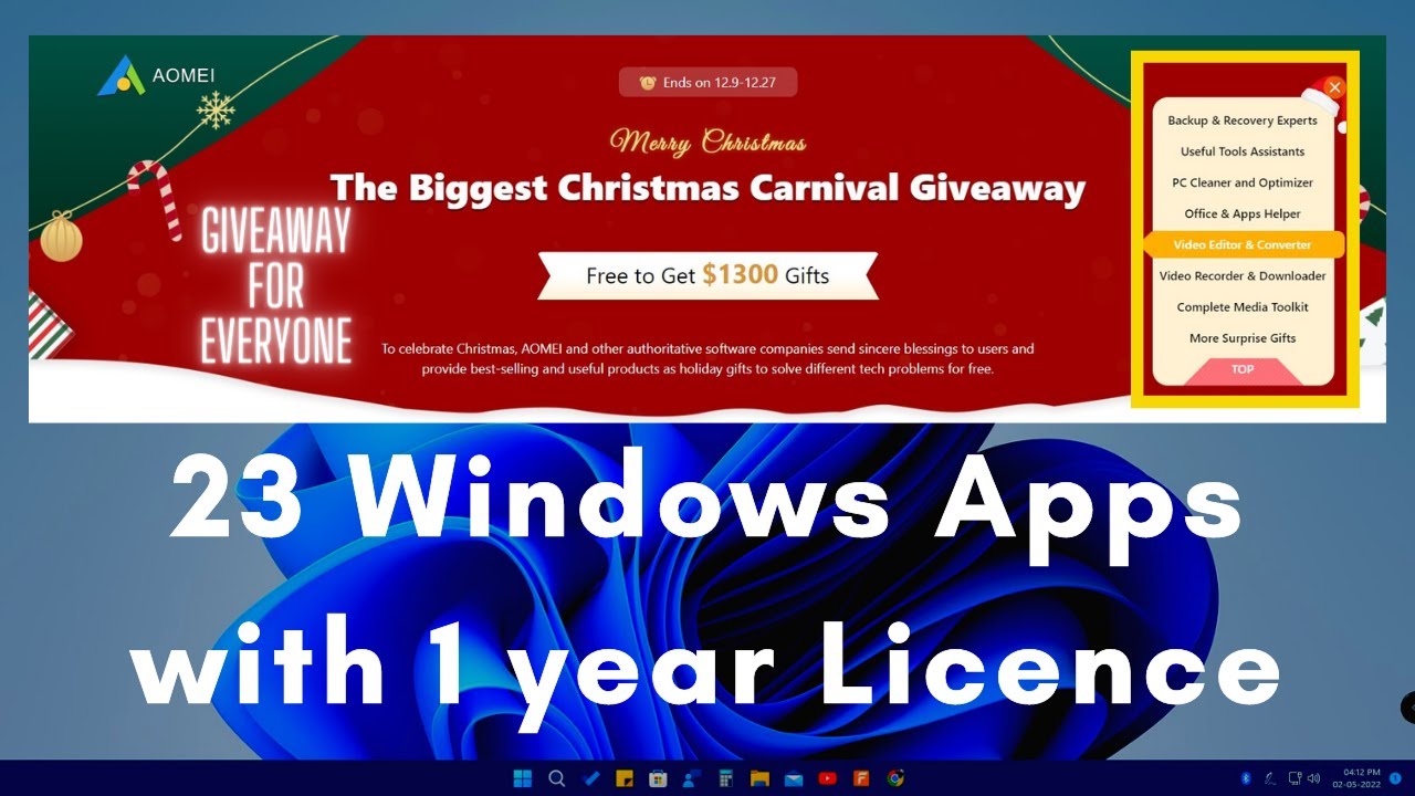 23 Free Windows 11 Apps with Licence code | AOMEI Backupper, AnyViewer ...