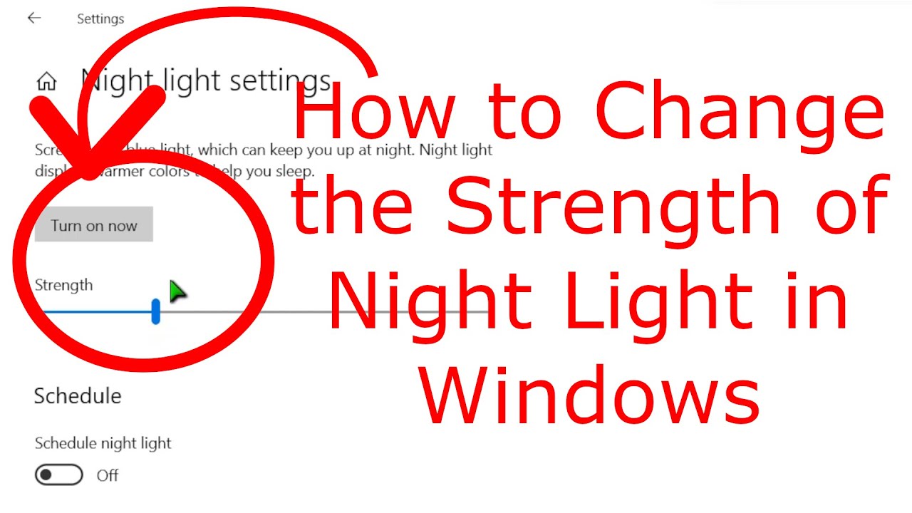 How to Change the Strength of Night Light in Windows - YouTube