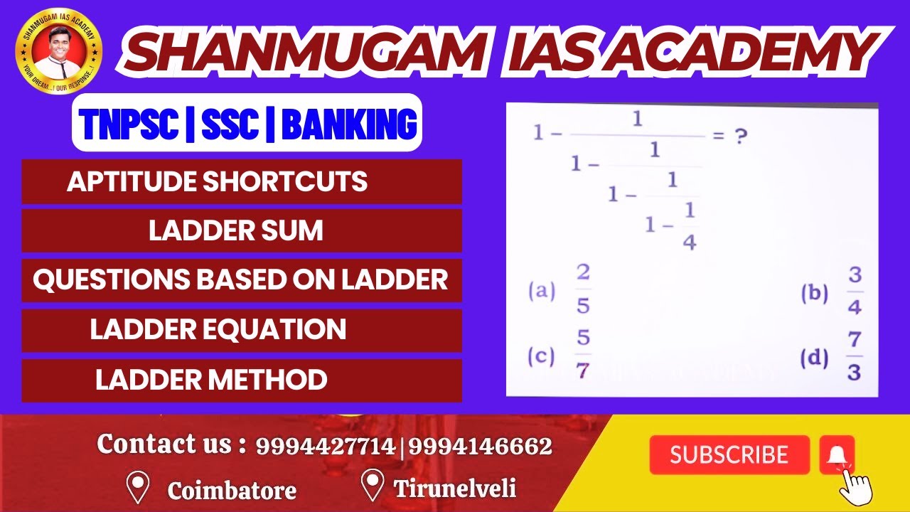 Part 2 aptitude shortcuts Ladder Sum Questions based on ladder ladder ...