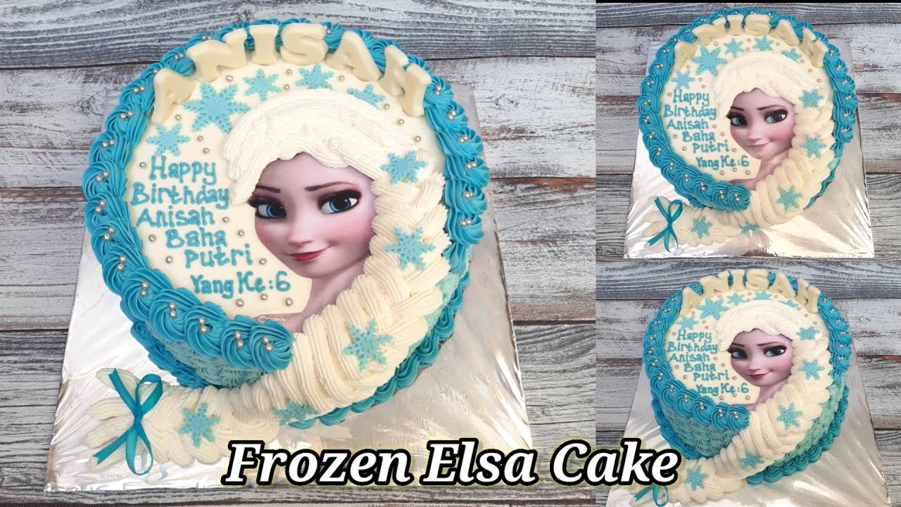 Frozen Elsa Cake | Cara membuat kue ulang tahun Frozen Elsa - YouTube