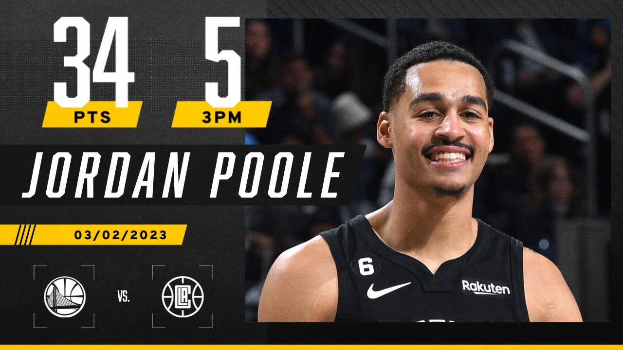 Jordan Poole's 34 PTS lifts Warriors to second consecutive 15+ PT ...