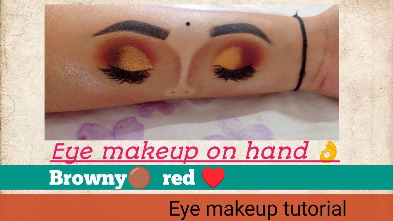 Brownie 🤎eyemakeup on hamd / Golden eye makeup 😍💄/Eye makeup tutorial ...