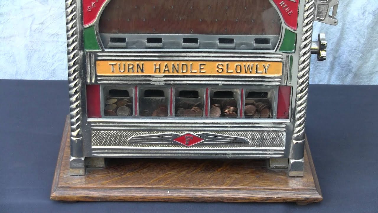 Fields Five Jacks Penny Drop Gambling Machine - YouTube
