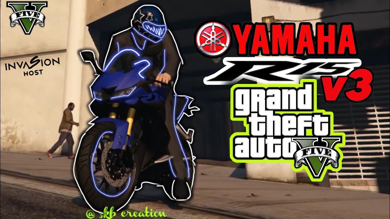 R15 V3 ||GTA 5 🇮🇳|| buying YAMAHA R15 bs6 & modified exhauste 😅||bike ...