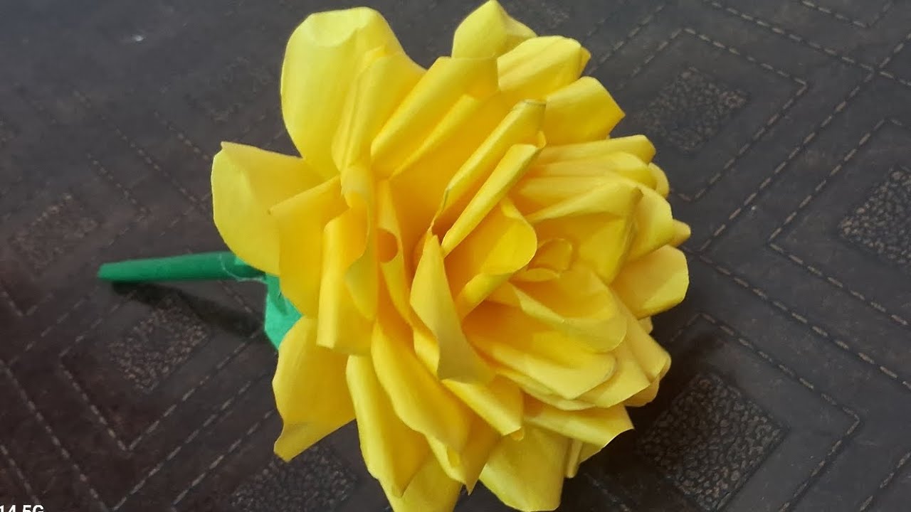 How To Make Easy Paper Rose 🌹 | paper Flower Making Step by step ...