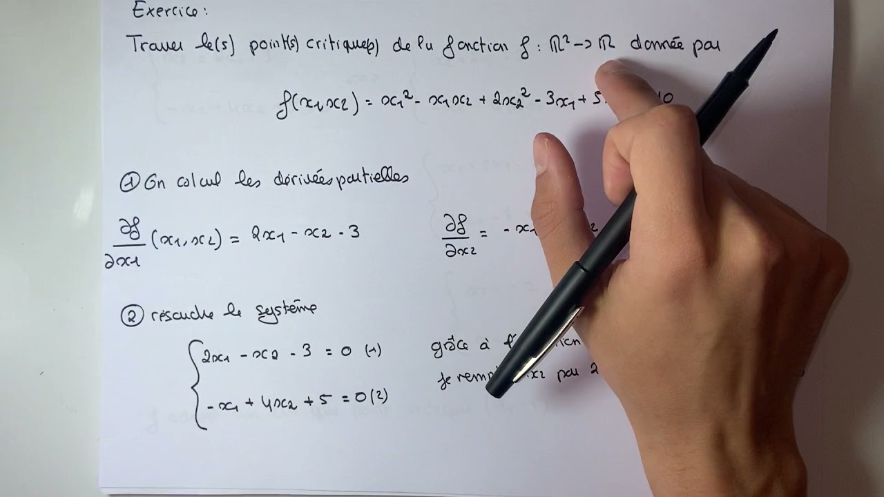 Comment trouver les points critiques d’une fonction ? Mathématiques 1 ...