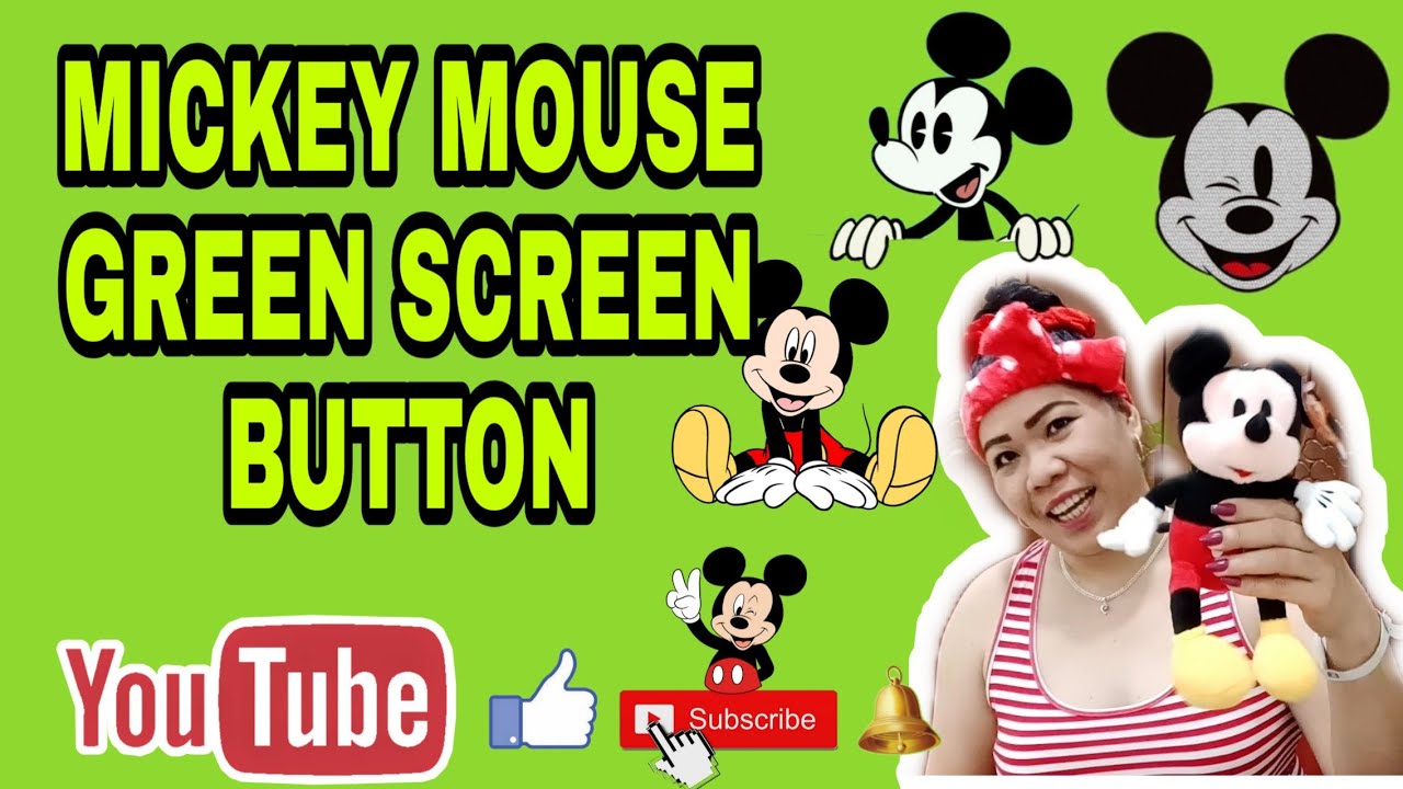 MICKEY MOUSE GREEN SCREEN SUBSCRIBE BUTTON.. 1 Of 4 for Free download 🤗 ...