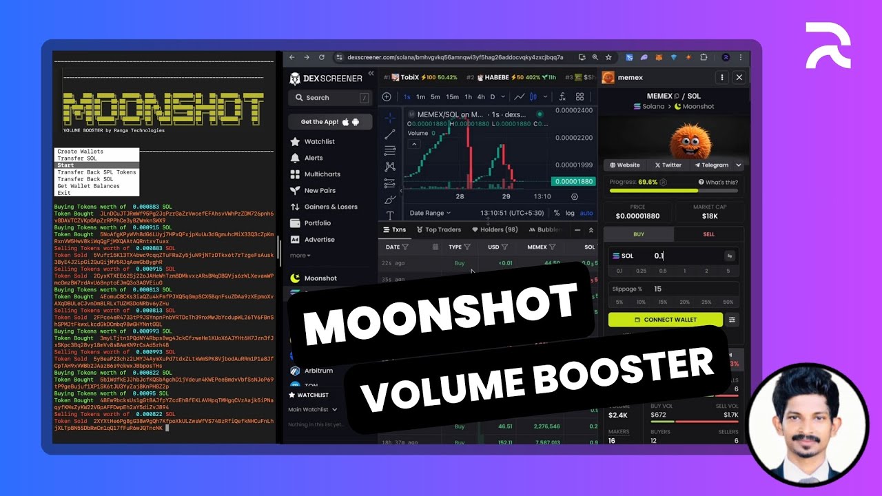 Moonshot Volume Booster Bot V04 Update Release - YouTube