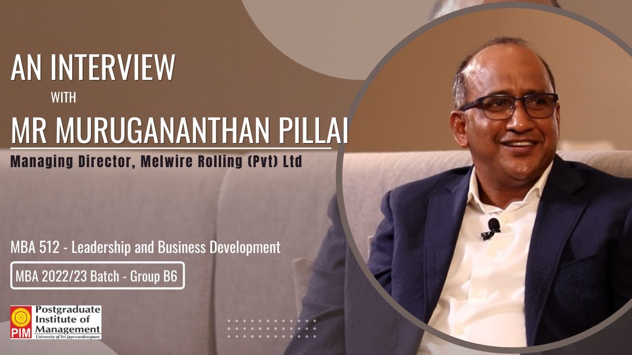 Group B6 - Leadership Insights of Mr. Murugananthan Pillai - YouTube