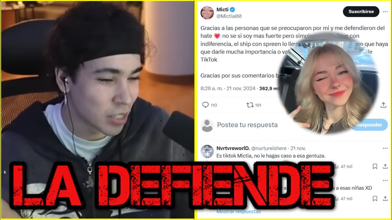 SPREEN DEFIENDE A MICTIA DEL HATE EN TIKTOK POR SU SHIPEO CON ELLA ...