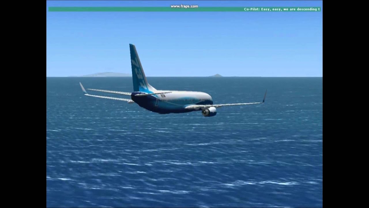 Flight simulator X 737 water landing - YouTube