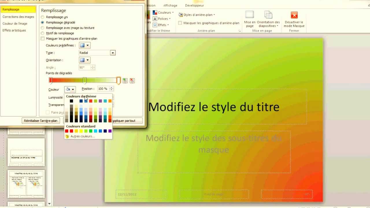 Créer un thème sur PowerPoint - YouTube