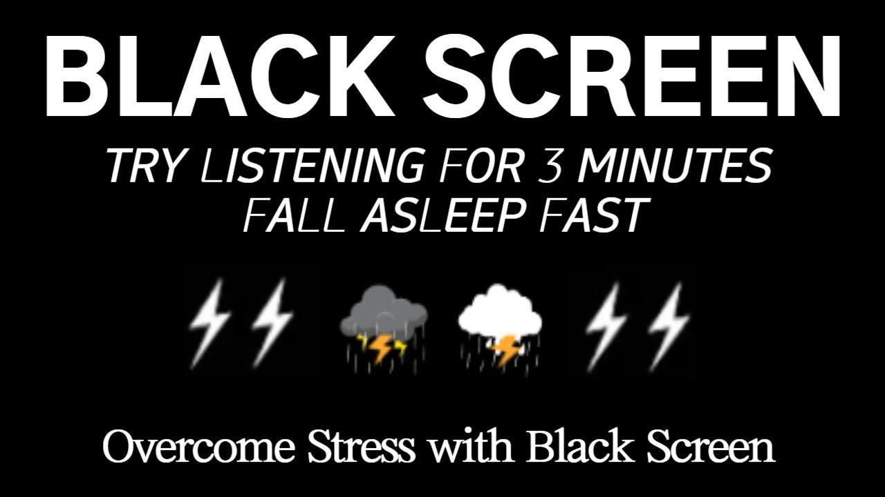 Overcome Stress With Black Screen - TRY LISTENING FOR 3 MINUTES FALL ...