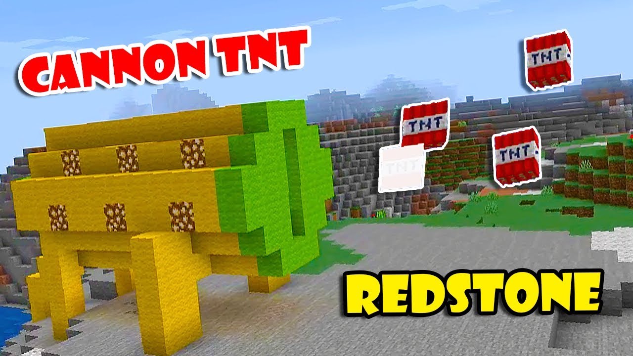 MINECRAFT Tutorial! How to Make CANNON TNT with REDSTONE in Minecraft ...