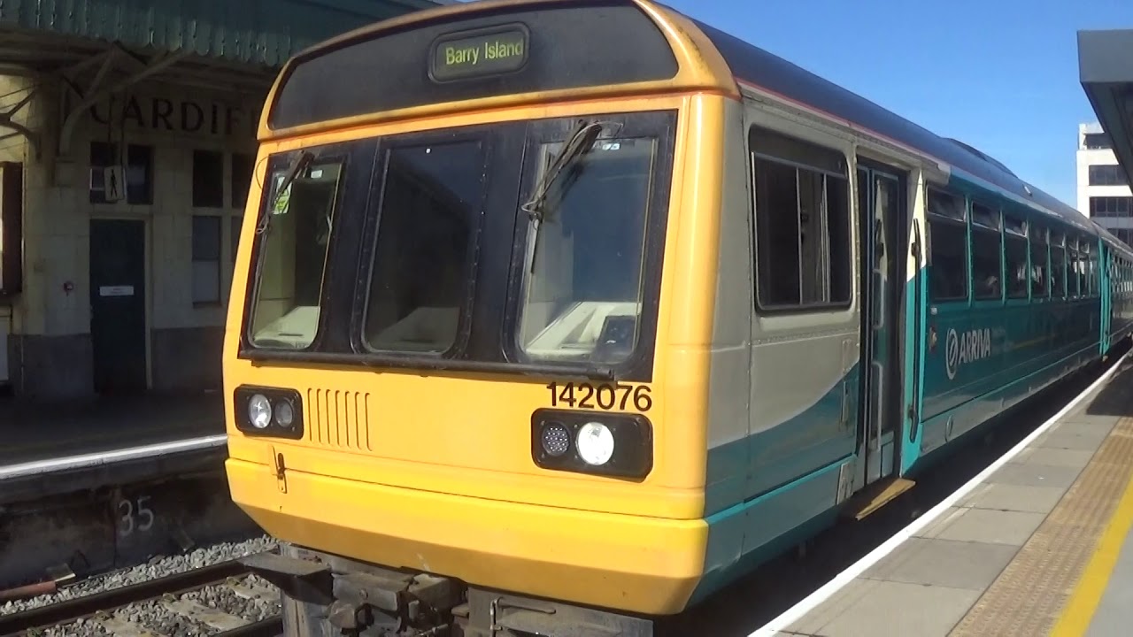 Cardiff Central train station-train going to Barry Island - YouTube