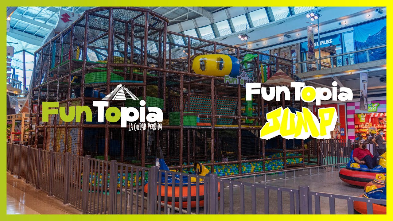 Descubre la nueva diversión de Funtopia Jump Mall Sport - YouTube