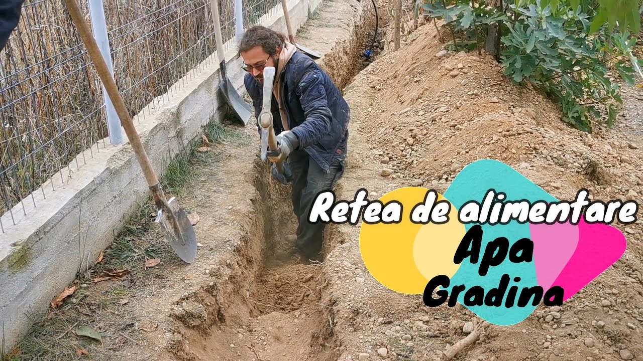 Retea de Alimentare cu Apa in Gradina - Sapare Transee Manual - YouTube