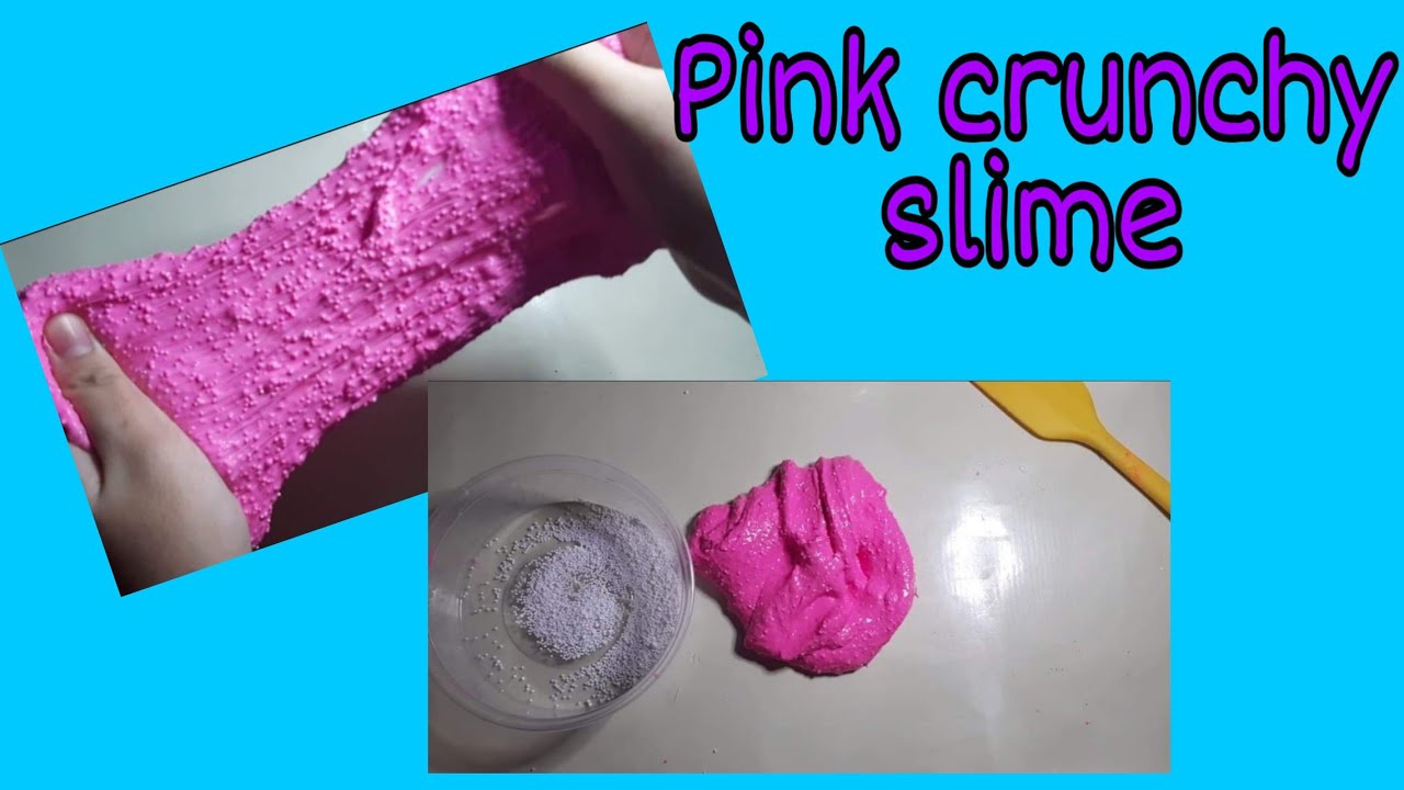PINK CRUNCHY SLIME | TAGALOG | ANGEL APIL - YouTube