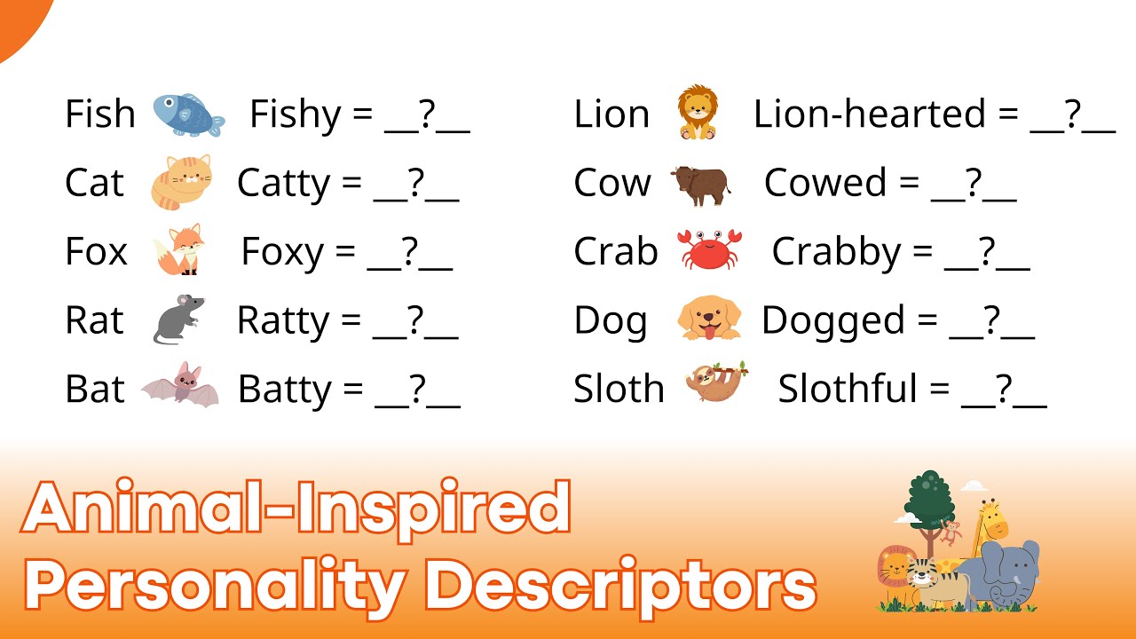 Exploring Animal-Inspired Personality English Descriptors | Understand ...