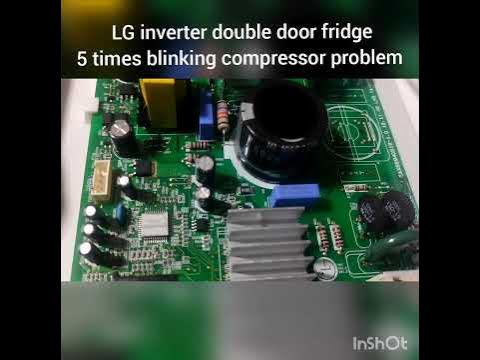LG double door fridge 5 times blinking compressor problem - YouTube